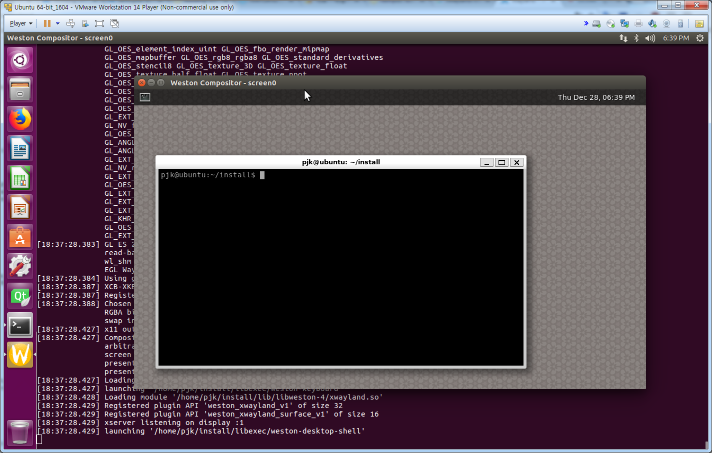makers - Ubuntu16.04에서 weston구동