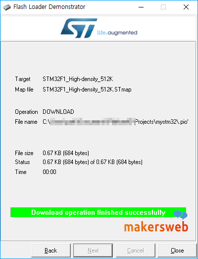 makers - STM32(Cortex-M3) 개발 - Firmware Flashing