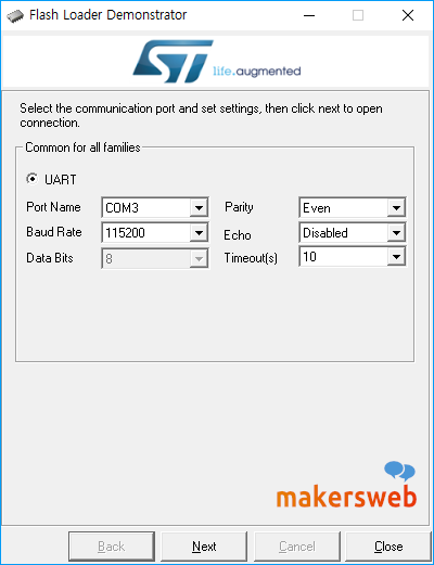 makers - STM32(Cortex-M3) 개발 - Firmware Flashing