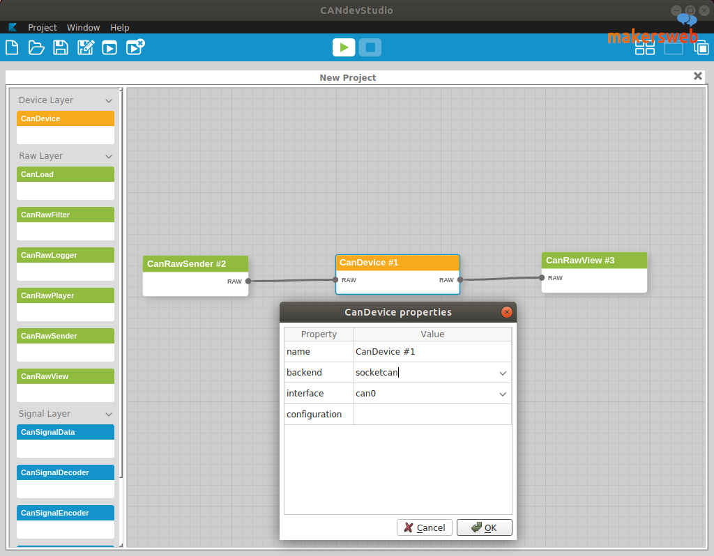 makers - CANdevStudio 를 사용하여 CAN 네트워크 시뮬레이션