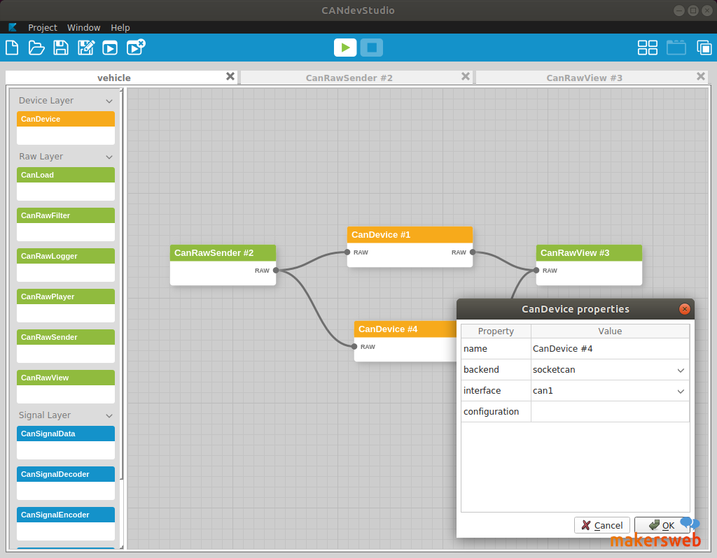 makers - CANdevStudio 를 사용하여 CAN 네트워크 시뮬레이션