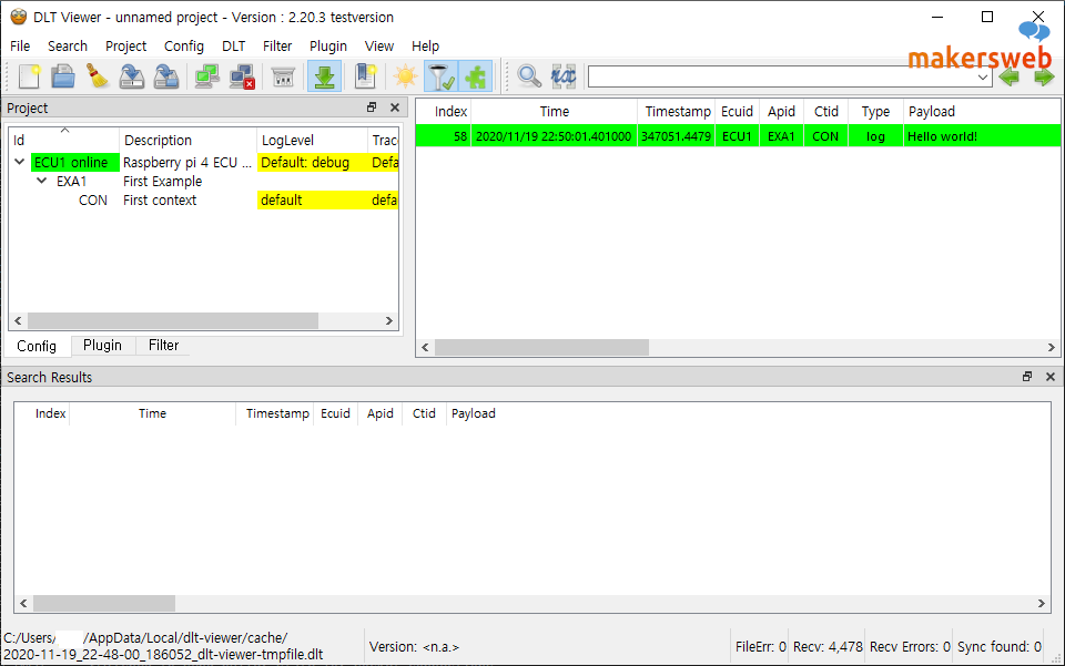 makers - GENIVI DLT(Diagnostic Log and Trace) 활용