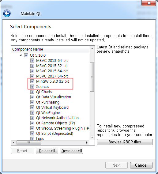 makers - Windows환경에서 mingw로 Qt 5.10 정적(static)빌드