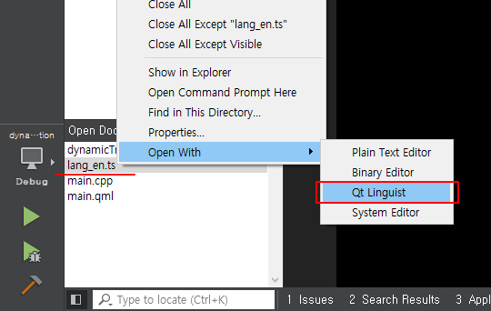 makers - QML에서 동적으로 텍스트 다국어 처리