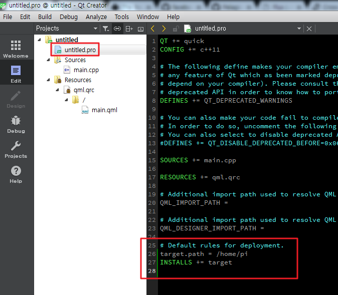 makers - Windows에서 라즈베리파이3 Qt 어플리케이션 개발 및 원격 실행