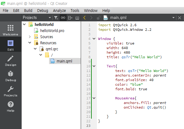 makers - 초보자를 위한 첫번째 프로젝트 - QML로 만드는 Hello World